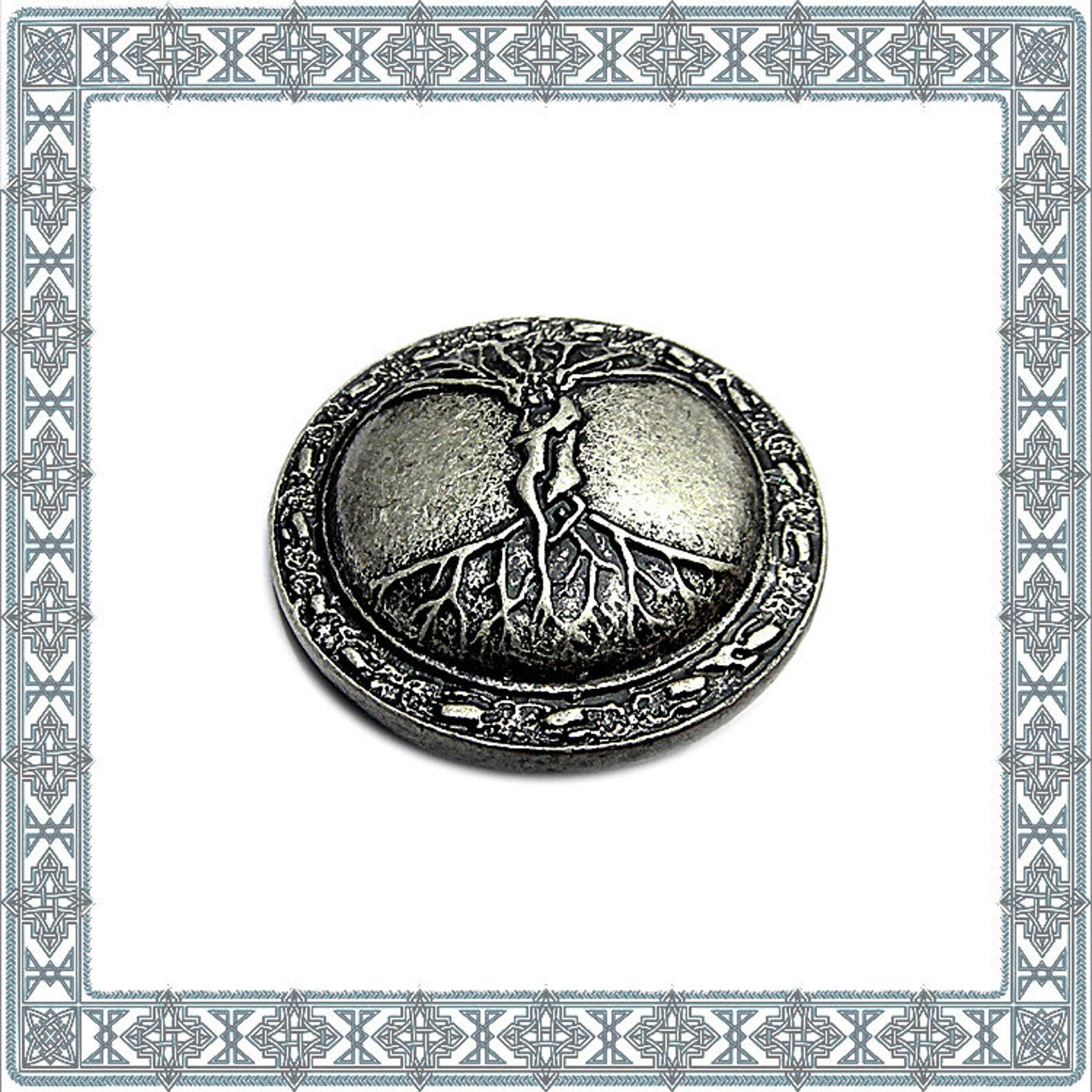 6 Decorative Rivets CELTIC TREE Old Silver Tree of Life - Etsy