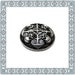 6 Decorative Rivets CIRCLE OF SKULLS Silver-plated Heraldry Rivets ...