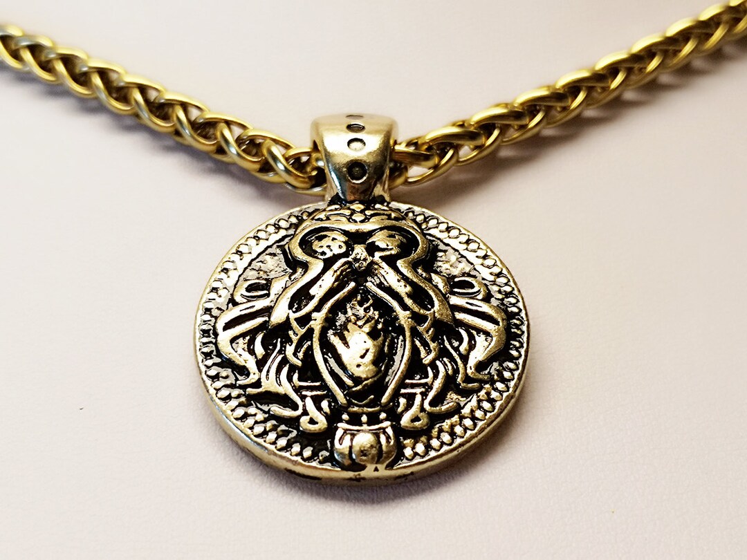 Viking Jewelry ODIN AMULET 14k Gold Plated Pendant Viking Jewelry ...