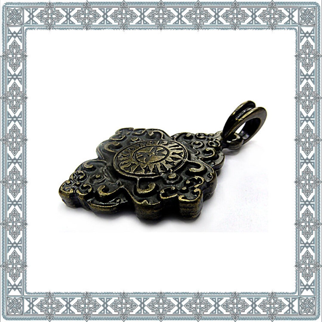 Pendant RUNIC CROSS Alt Brass Pendant Runic Jewelry Germanic - Etsy UK