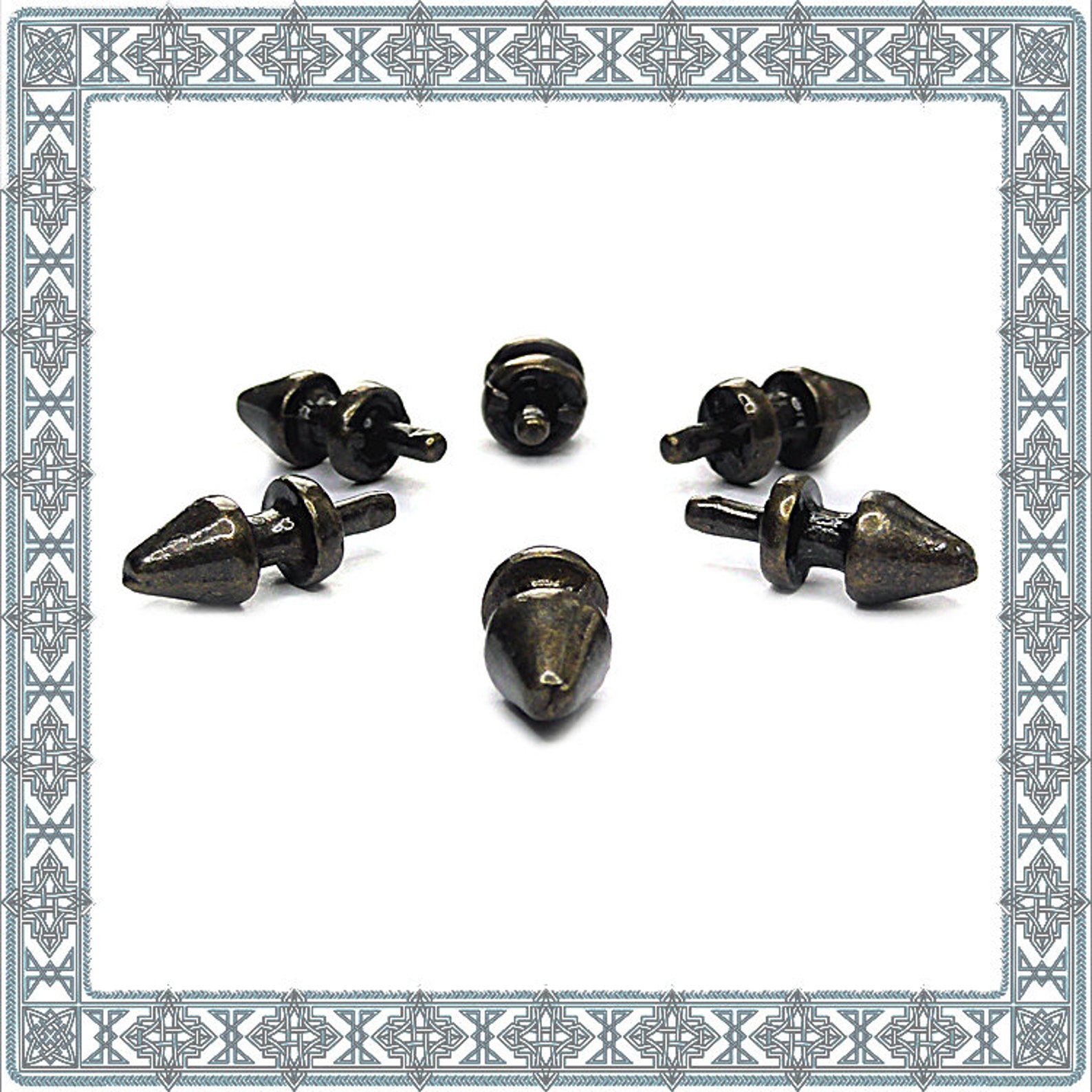 12 Ornamental Rivets GERMANIC PIKE Altmessing Armor/Panzer | Etsy