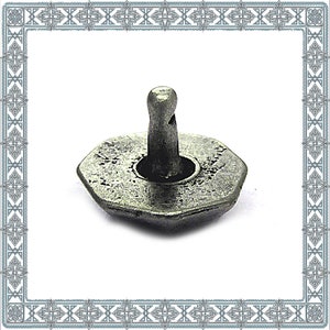 10 Decorative Rivets OCTAGON Old Silver Rivets Fitting Germanic Trivets Rivets Rivet ANTIK ...