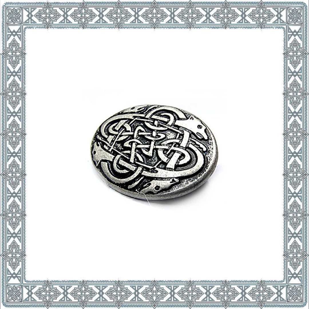 6 Decorative Rivets DOG Amulet Old Silver Celtic Rivets Celtic ...