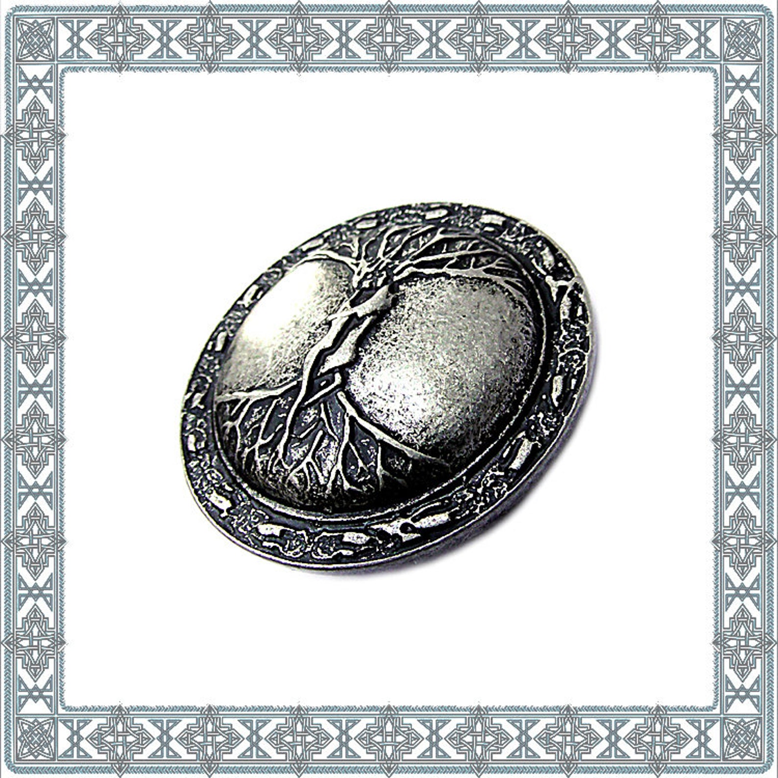 6 Decorative Rivets CELTIC TREE Old Silver Tree of Life - Etsy