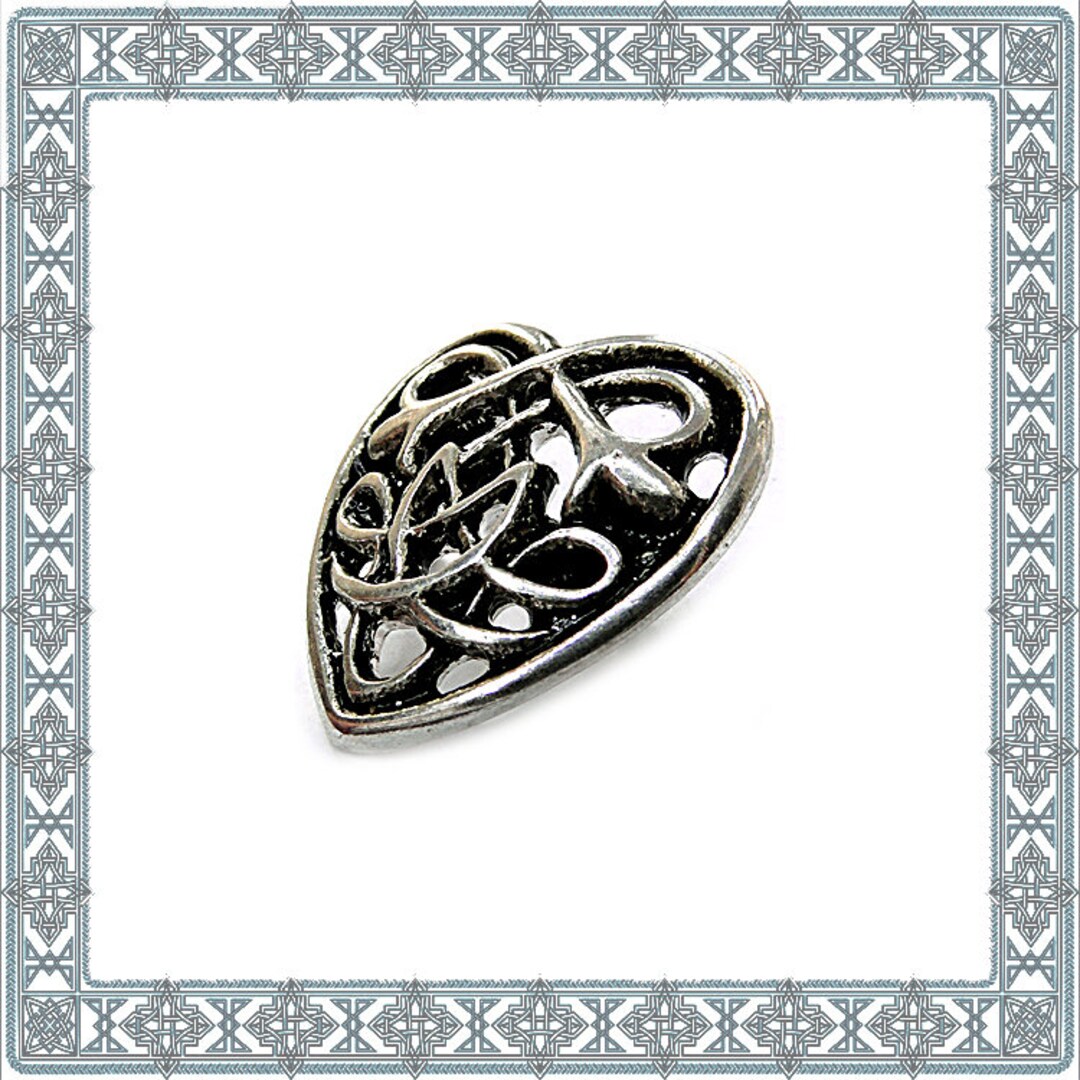 6 Conchos CELTIC HEART Silver Plated Concho Rivet Pin - Etsy