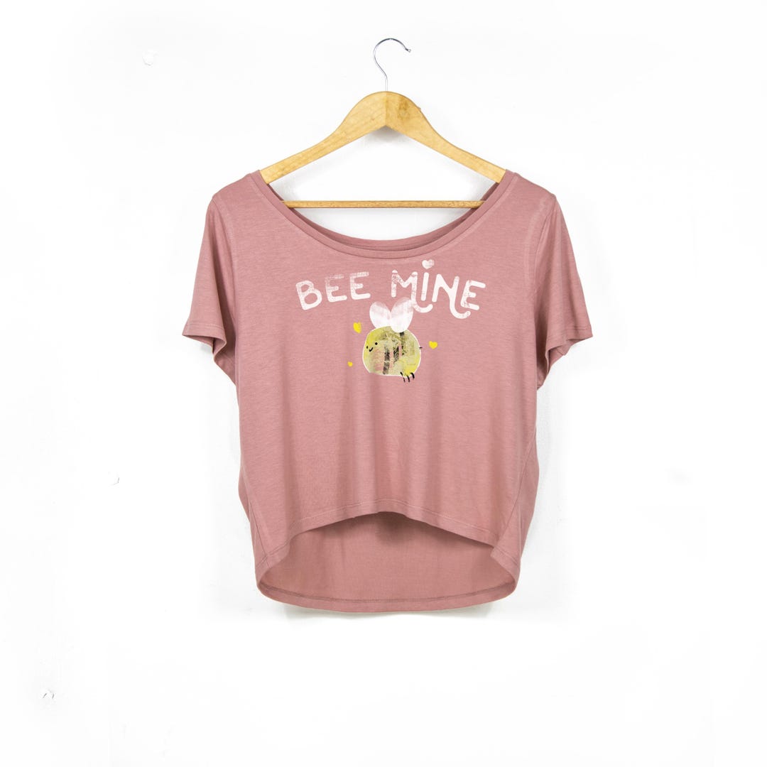Women's Bee Print Oversized Scoop Neck Top | 'bee Mine' Cute Flowy ...
