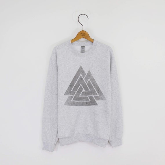 Men's 'Valknut' Nordic Rune Tattoo Art Sweatshirt | Etsy