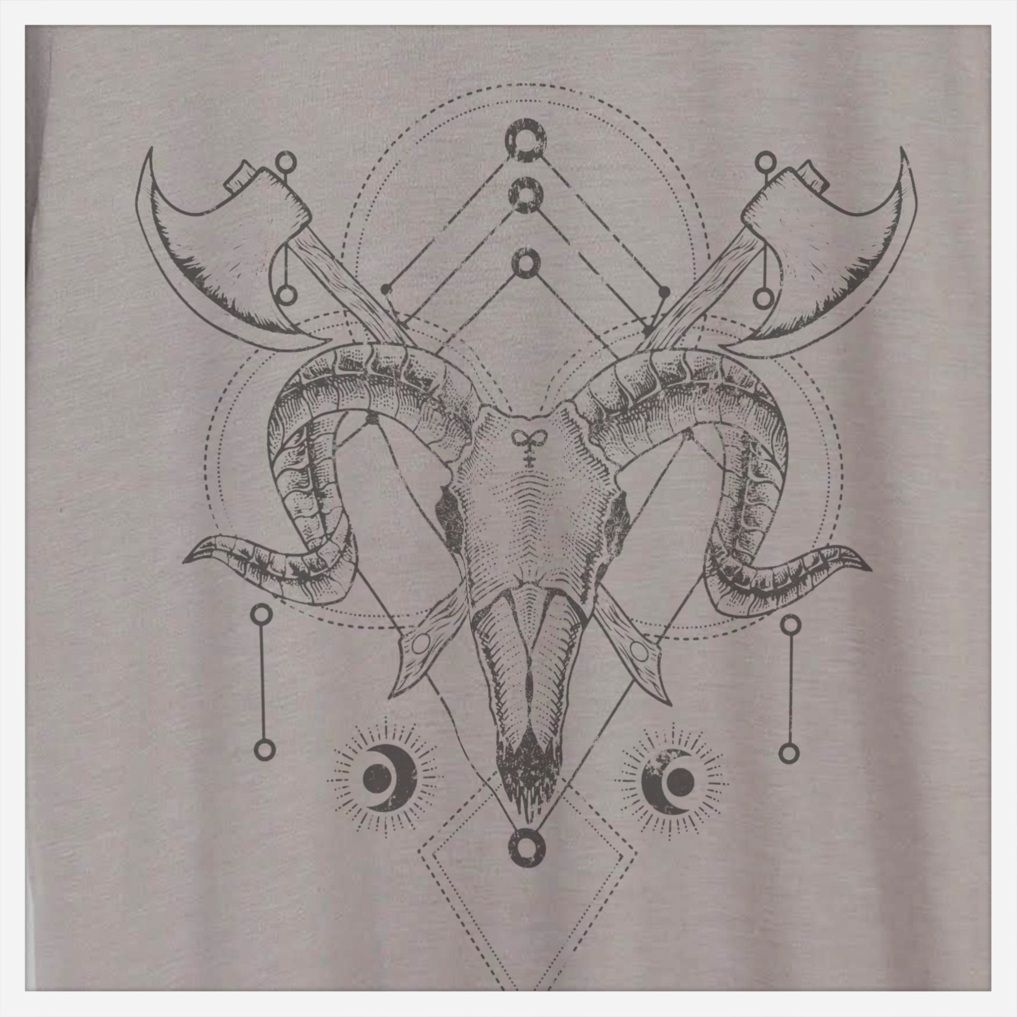 Men's 'pagan' Ram Skull T-shirt - Etsy