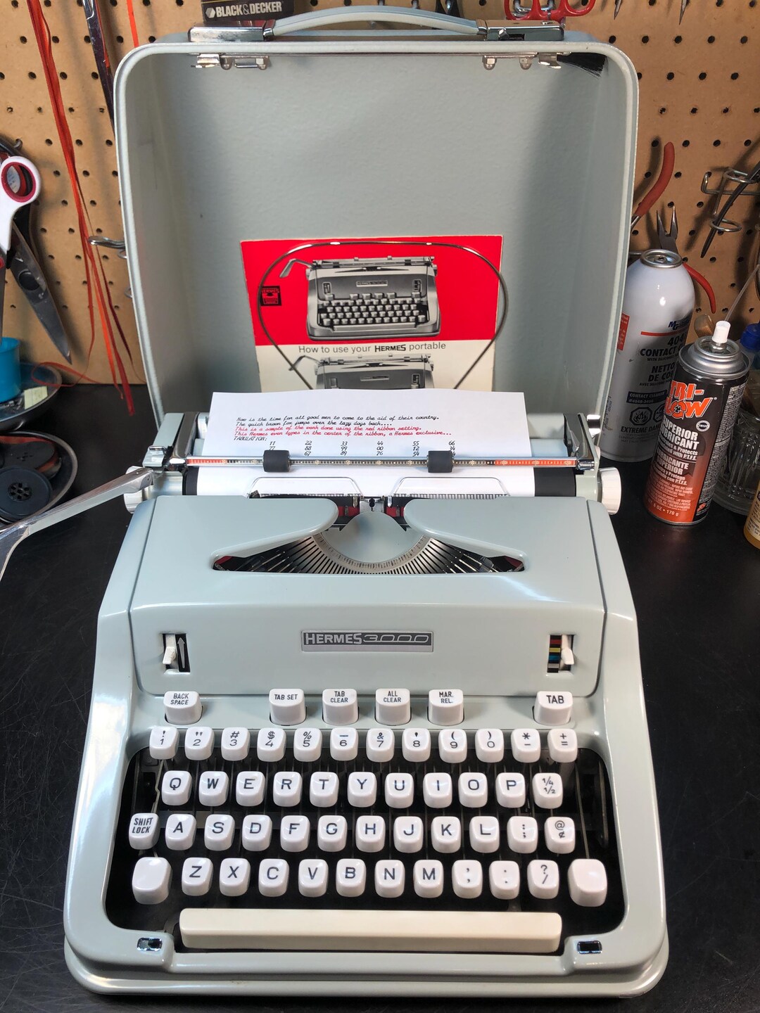 Professionally Restored Hermes 3000 Script Type, Near MINT, 1 YR ...