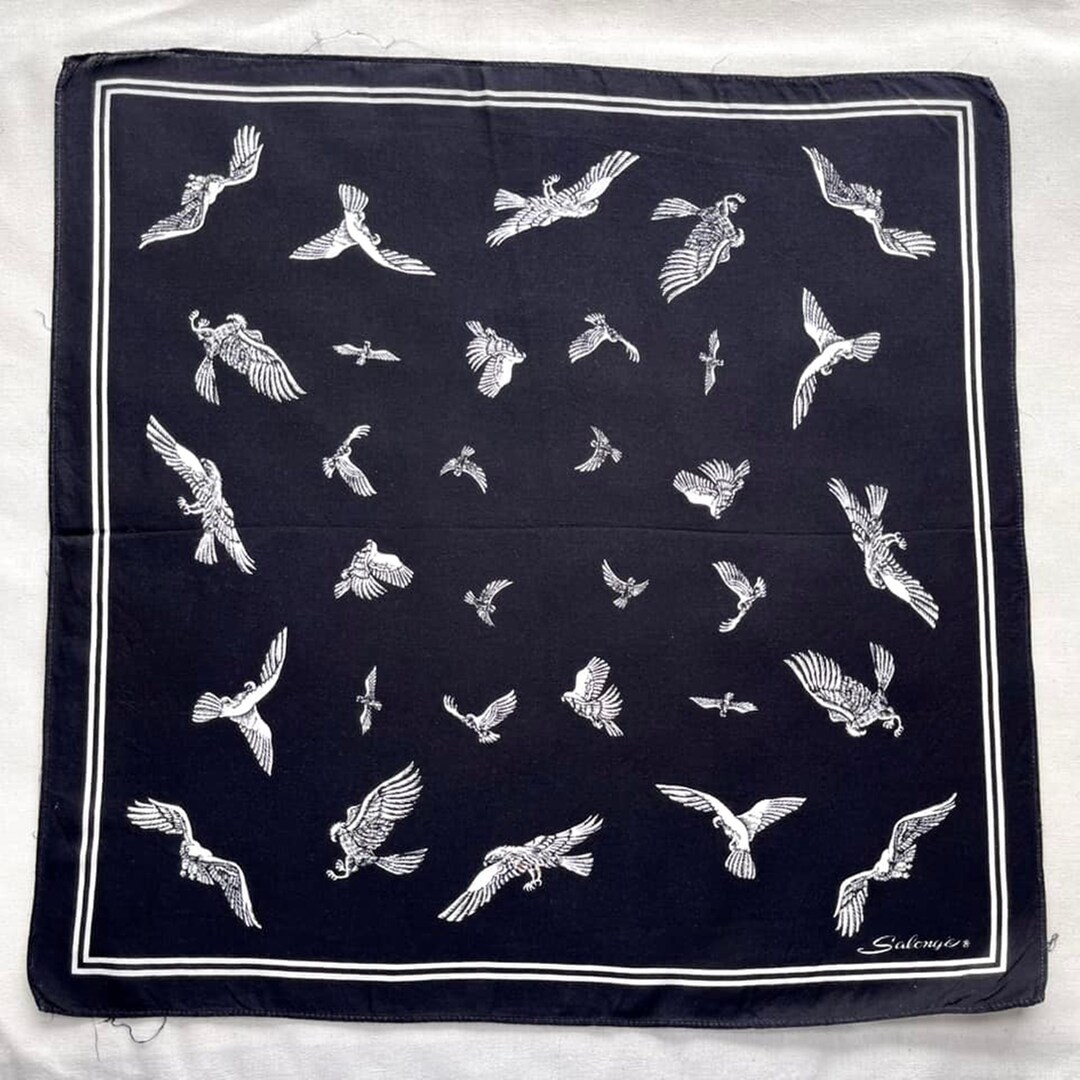 Vintage Bird Handkerchief / Vintage Animal Handkerchief / Vintage ...