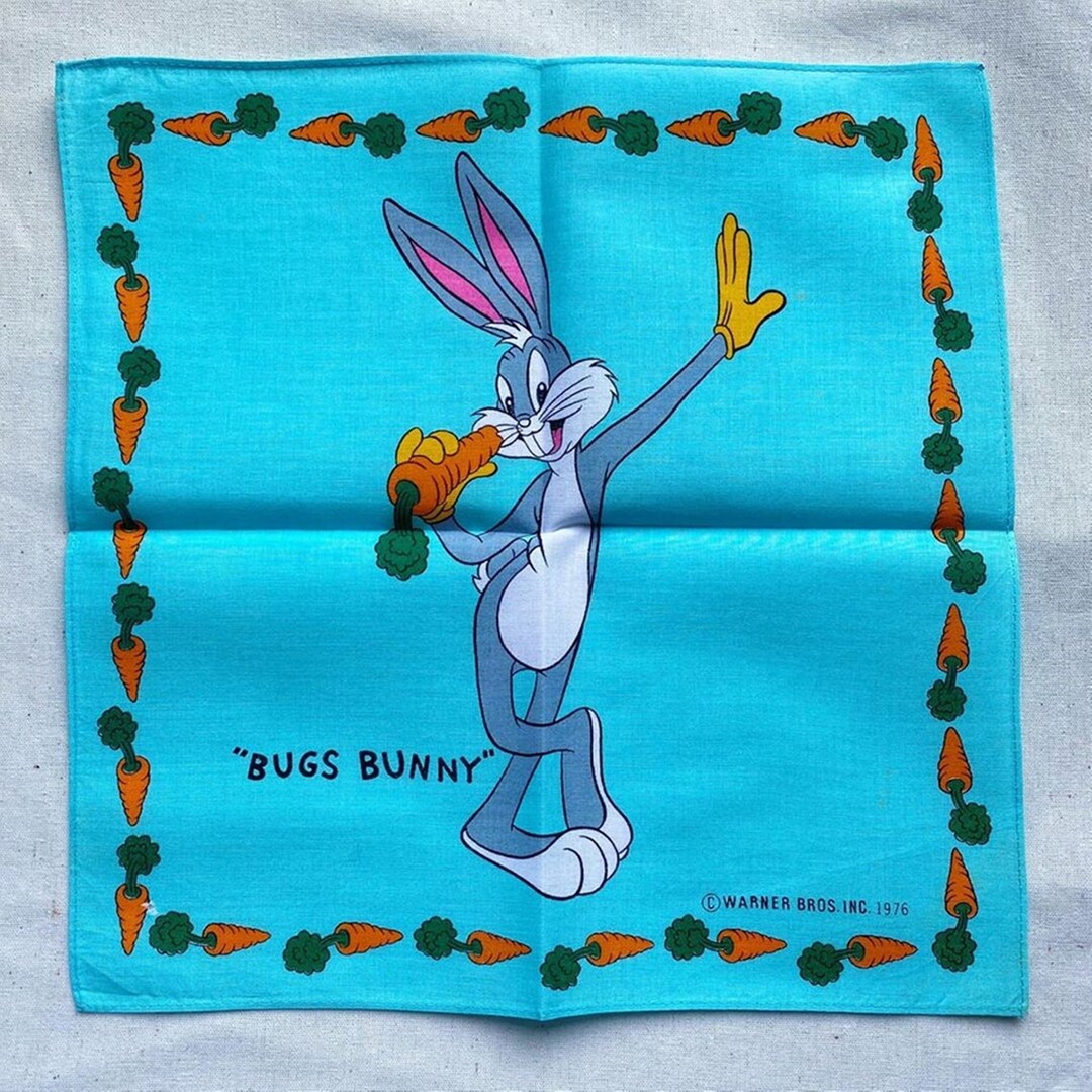 Vintage Bugs Bunny Handkerchief: Cartoon Rabbit Design - Etsy