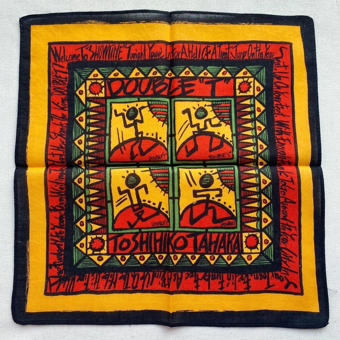 Vintage Tribal Handkerchief: American Native Souvenir (10.5" X 10.5 ...