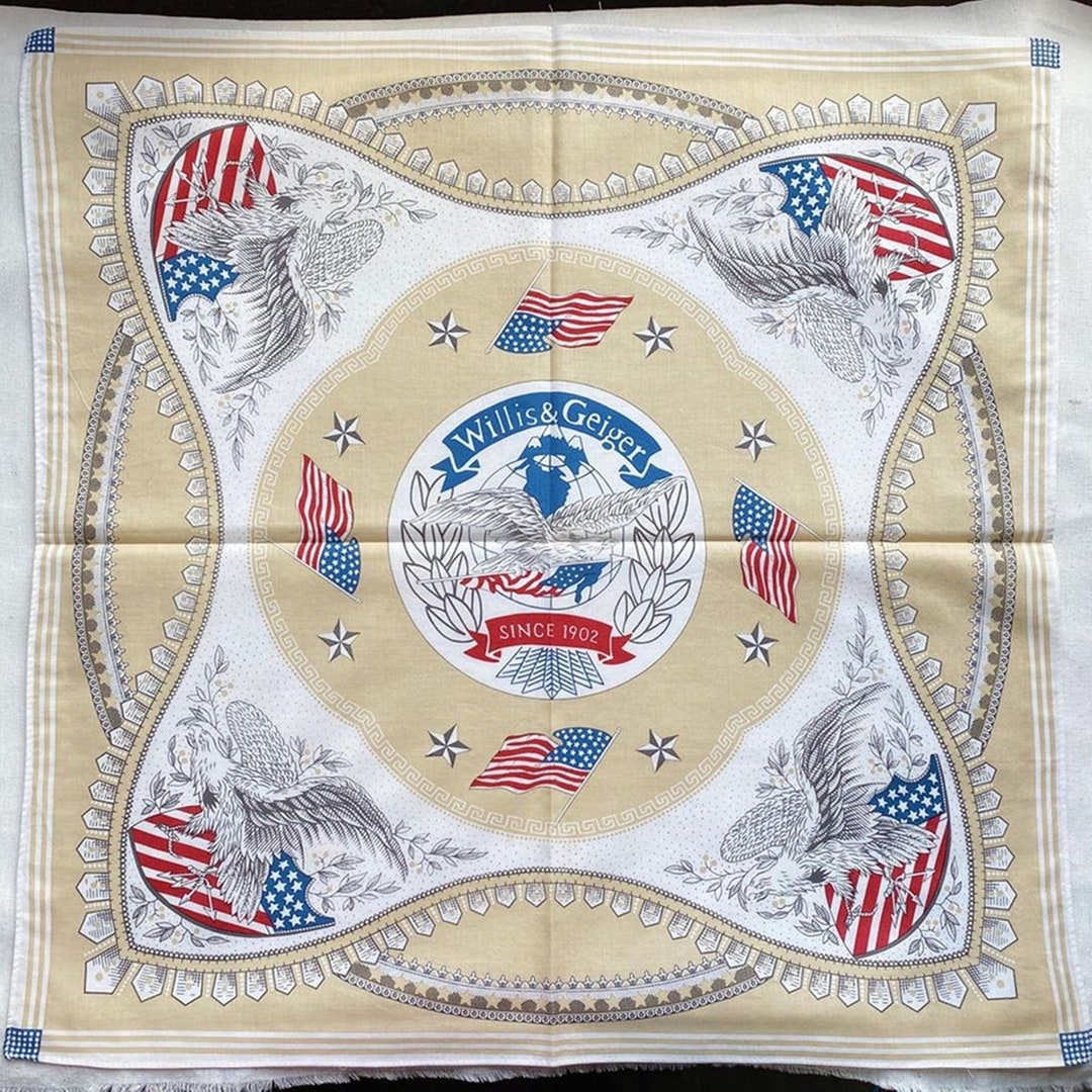 Vintage Flags Handkerchief / Vintage City Handkerchief / Travel ...