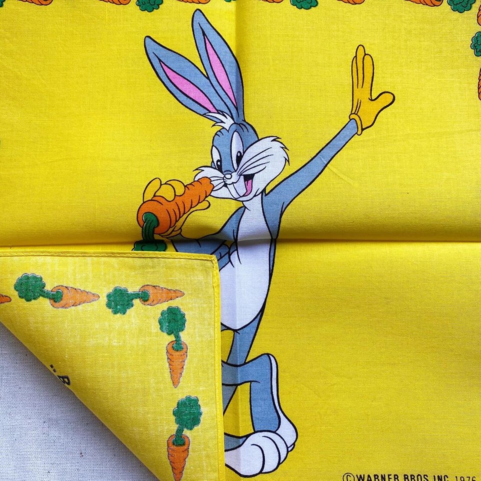 Vintage Bugs Bunny Handkerchief / Cartoon Handkerchief - Etsy