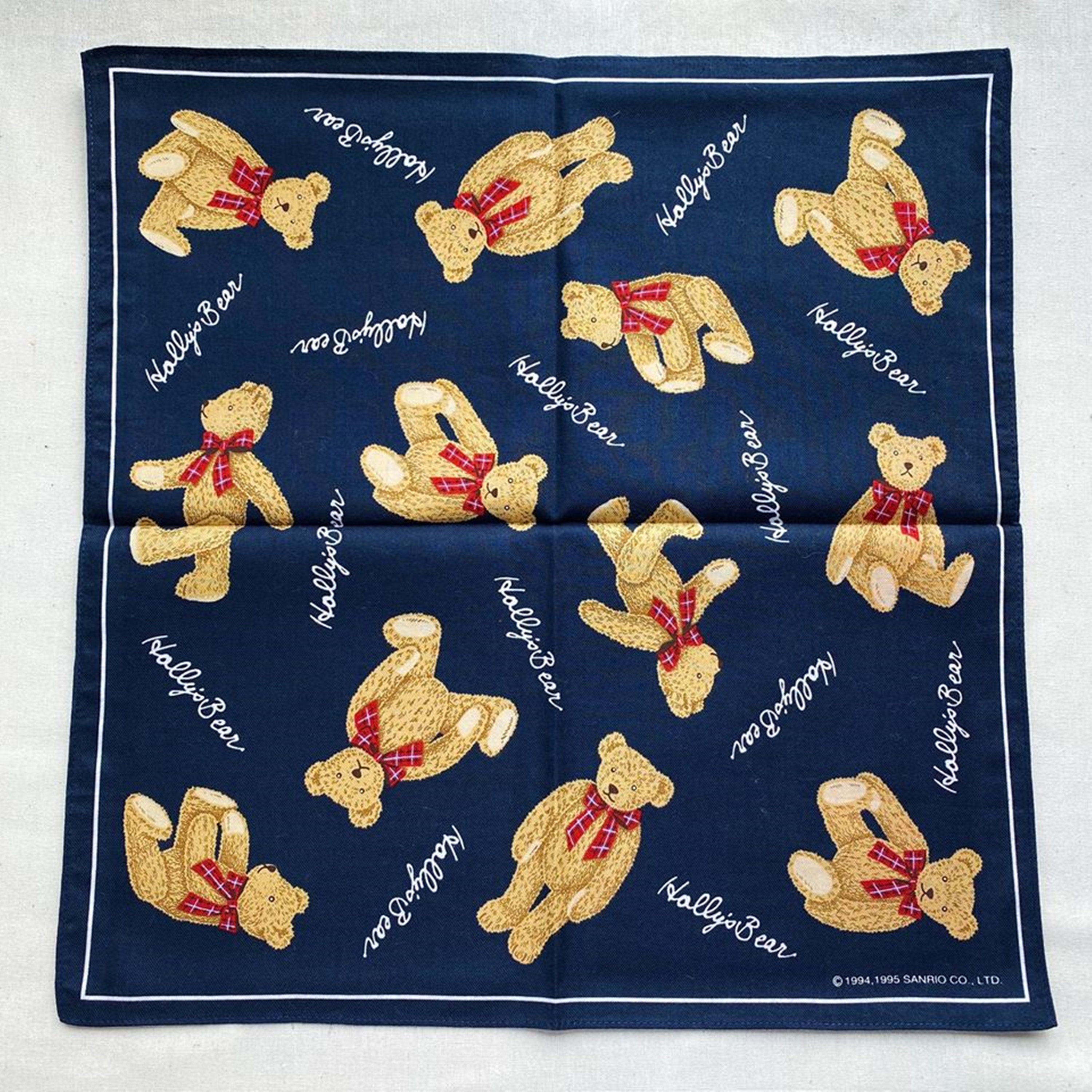 Vintage bear handkerchief | Etsy
