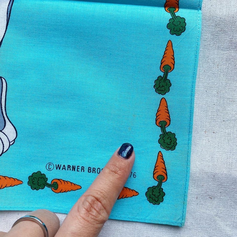 Vintage Bugs Bunny Handkerchief: Cartoon Rabbit Design - Etsy