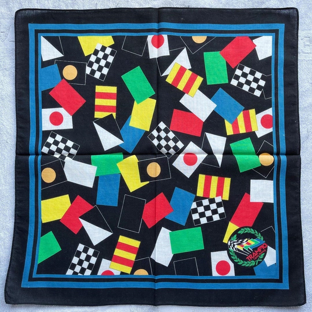 Vintage Flags Handkerchief: Travel Art Pocket Square - Etsy