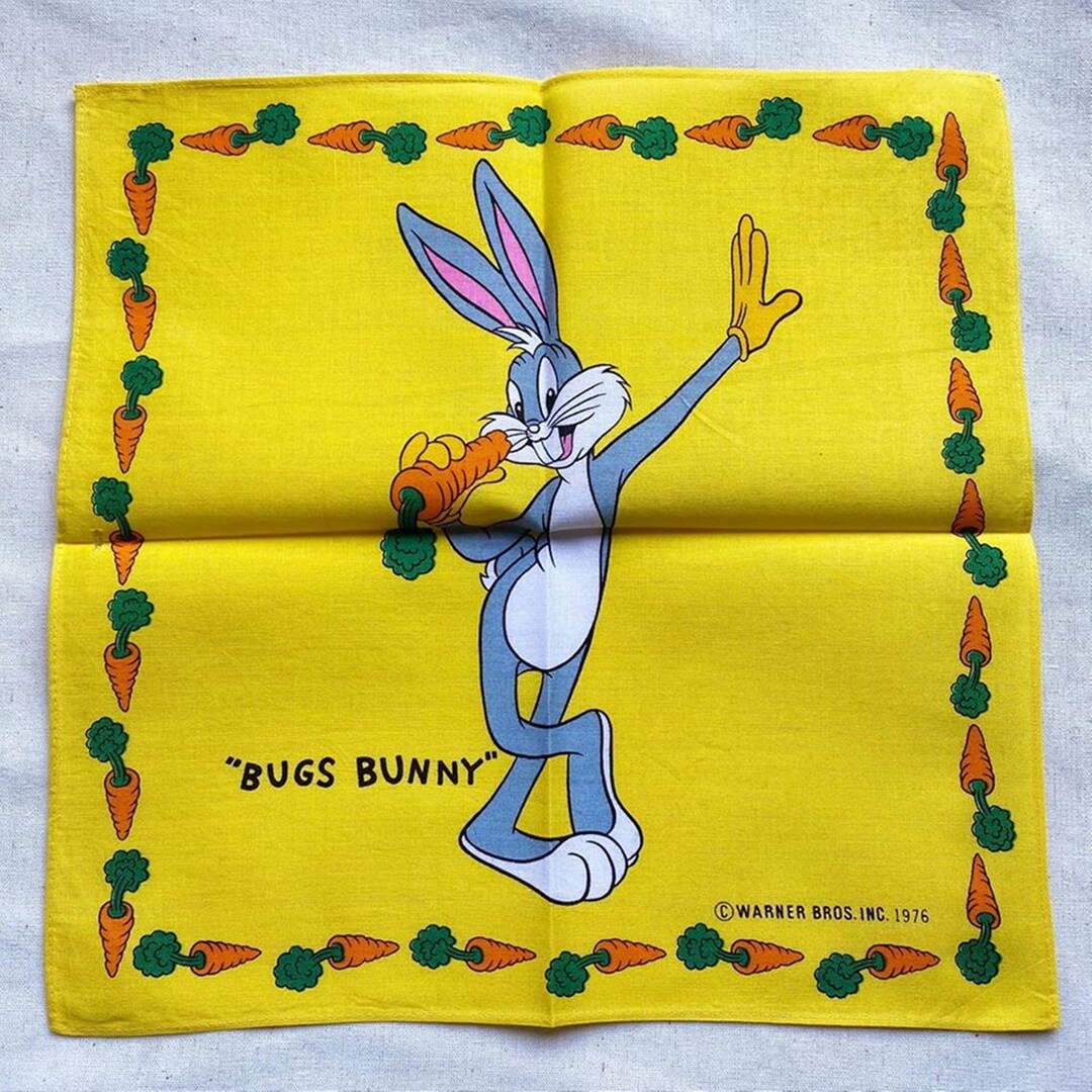 Vintage Bugs Bunny Handkerchief / Cartoon Handkerchief - Etsy