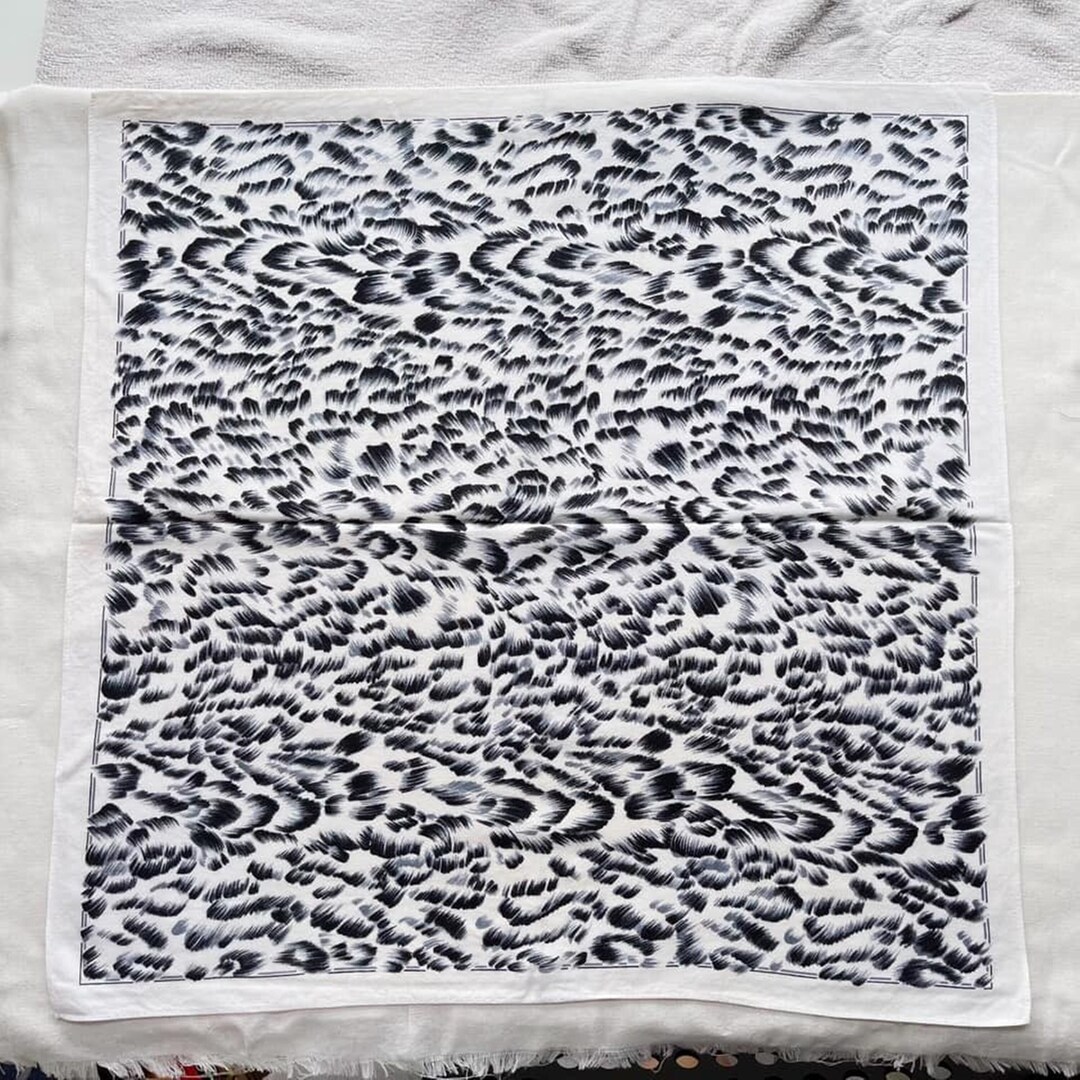 Vintage Tiger Handkerchief / Leopard Handkerchief / Vintage Animal ...