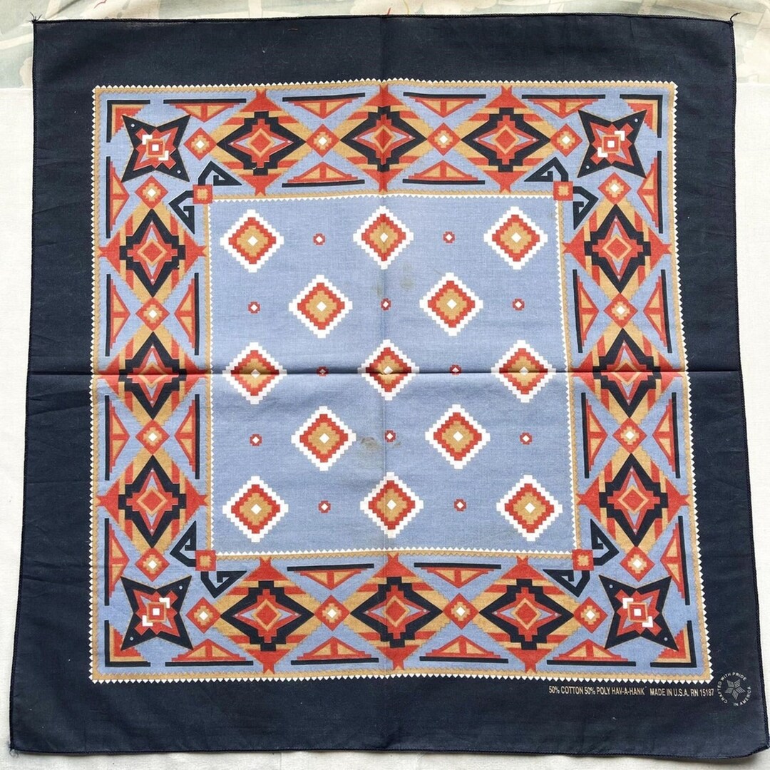 Vintage American Native Handkerchief: Tribal Souvenir - Etsy