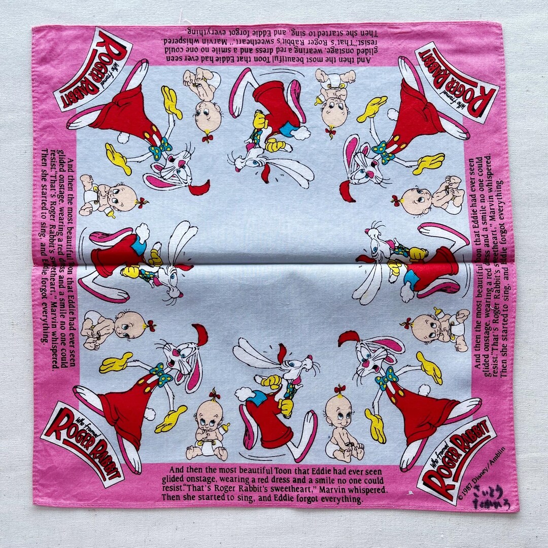 Vintage 1987 Who Framed Roger Rabbit Handkerchief - Etsy