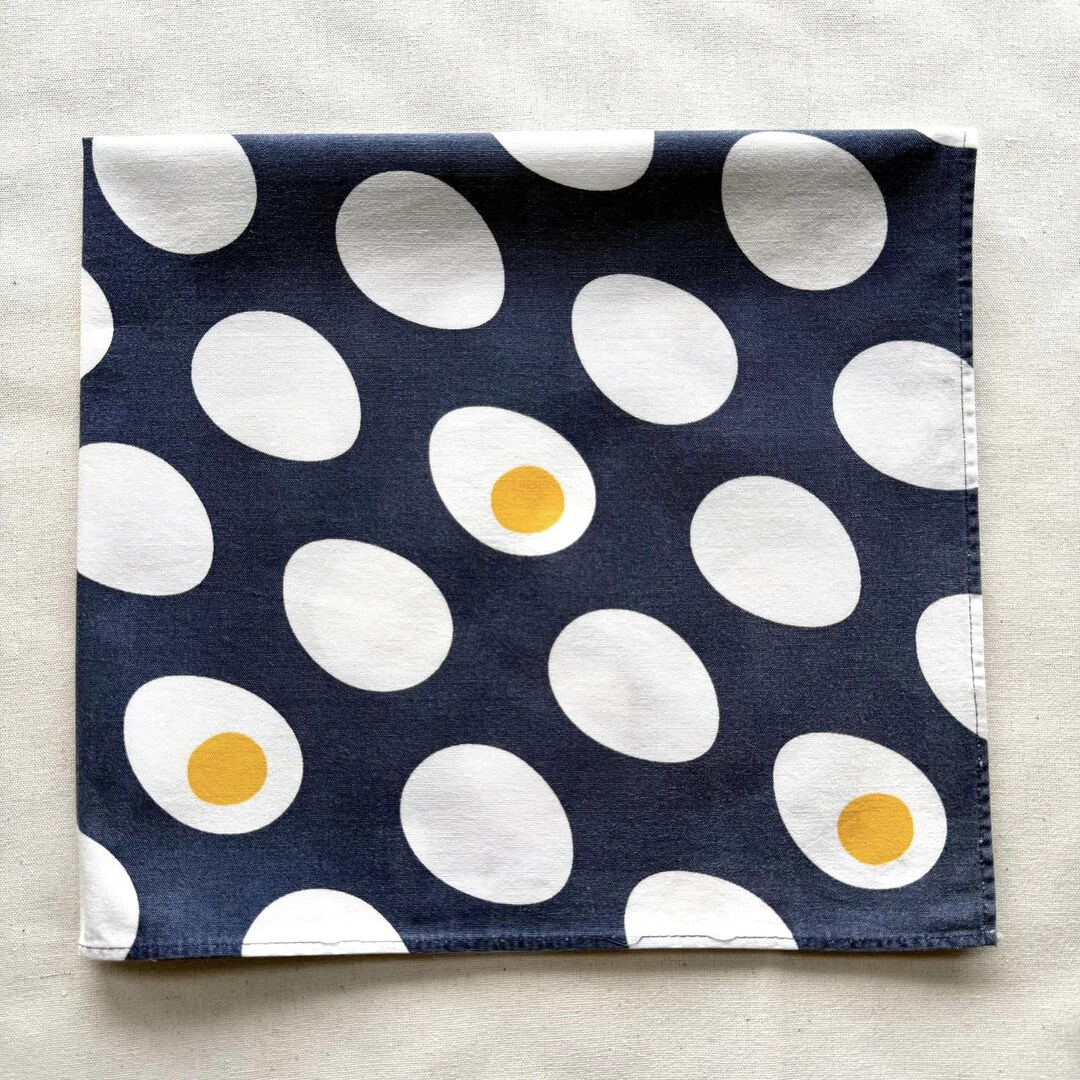 Vintage Egg Print Handkerchief: Food Art - Etsy
