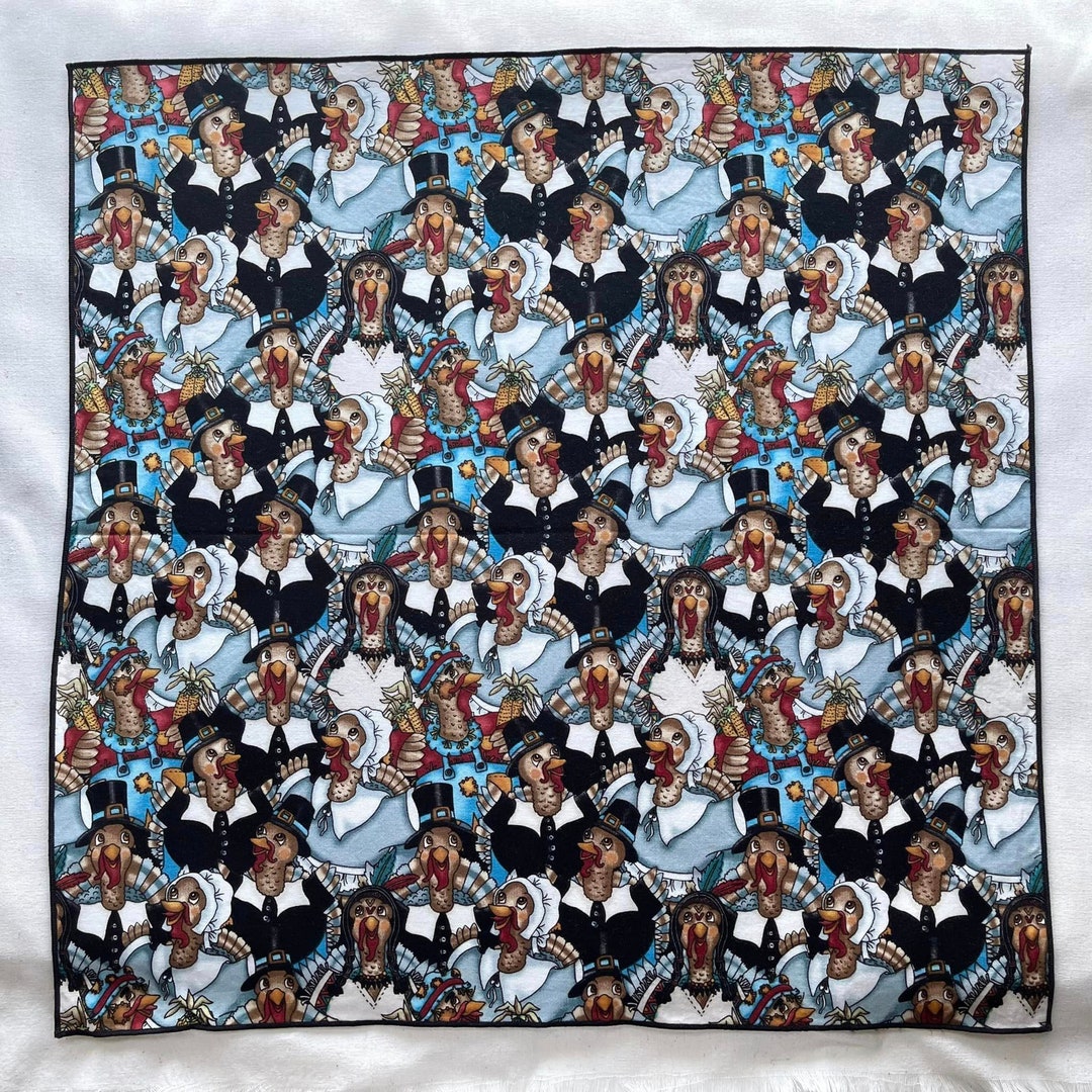 Vintage Chicken Handkerchief / Animal Handkerchief / Art Handkerchief ...