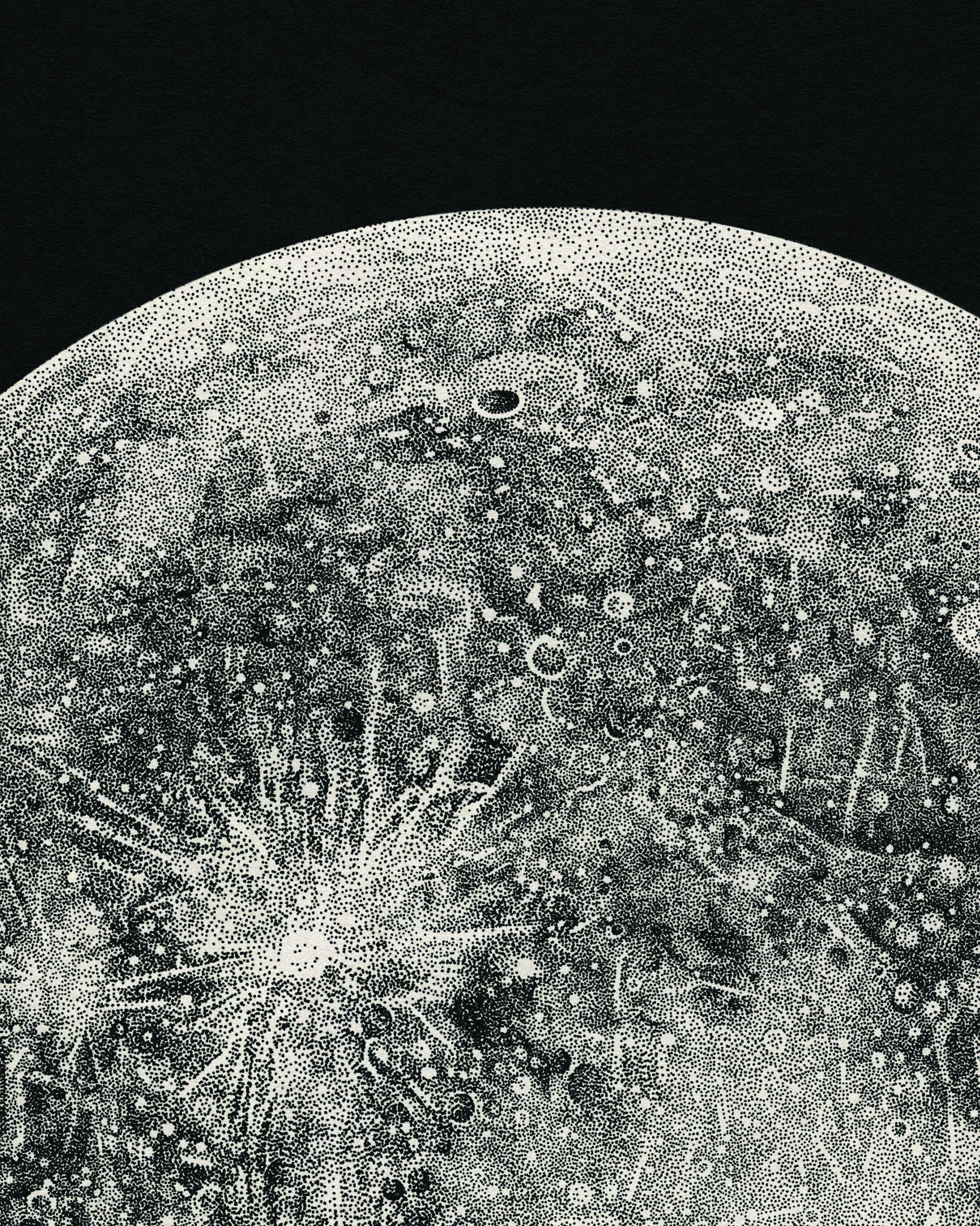 Full Moon Print Moon Artwork Art Print Moon Wall Art Space - Etsy