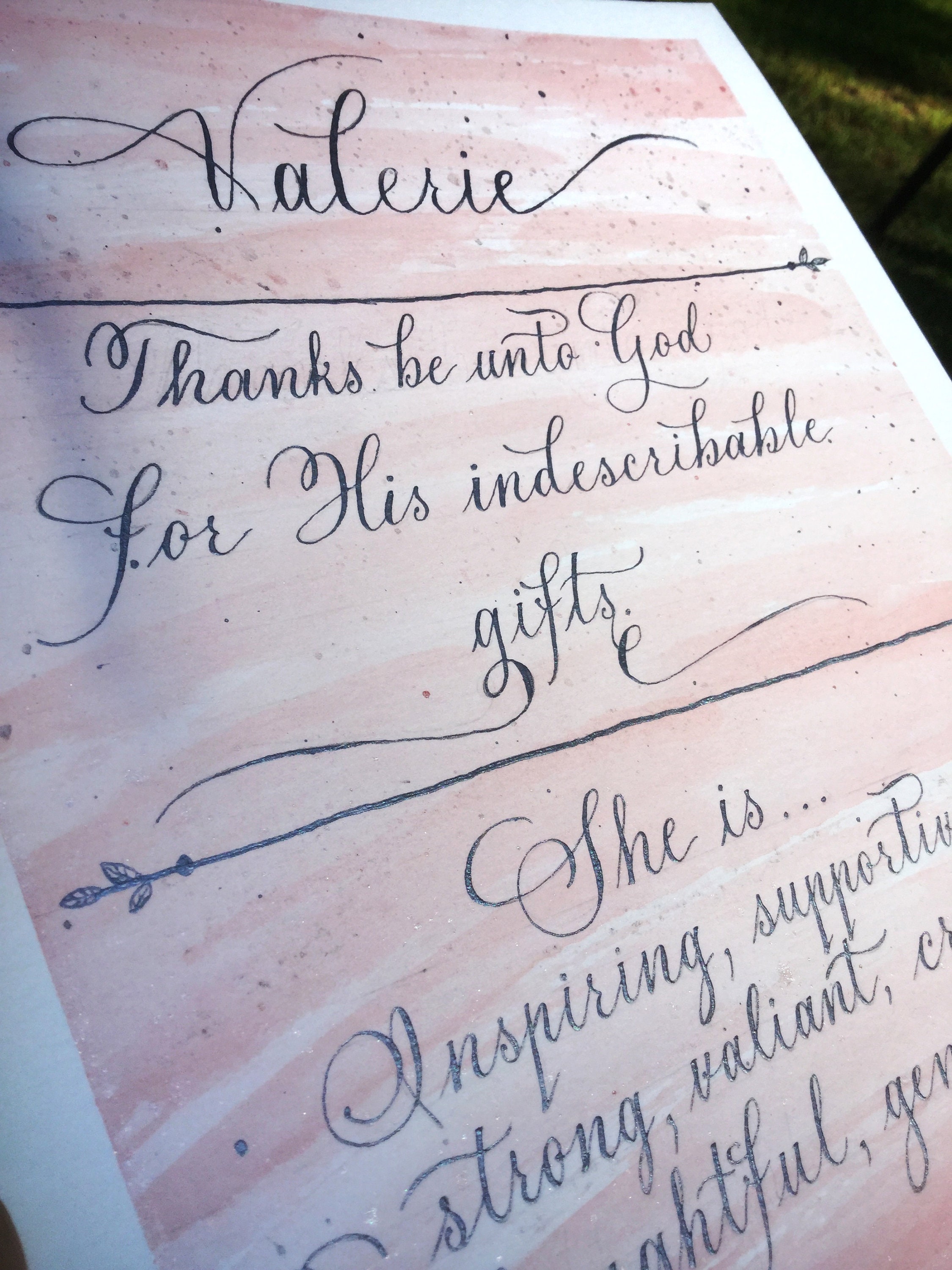 Personalized Name Meaning Art Calligraphy, Custom Watercolor, Name ...