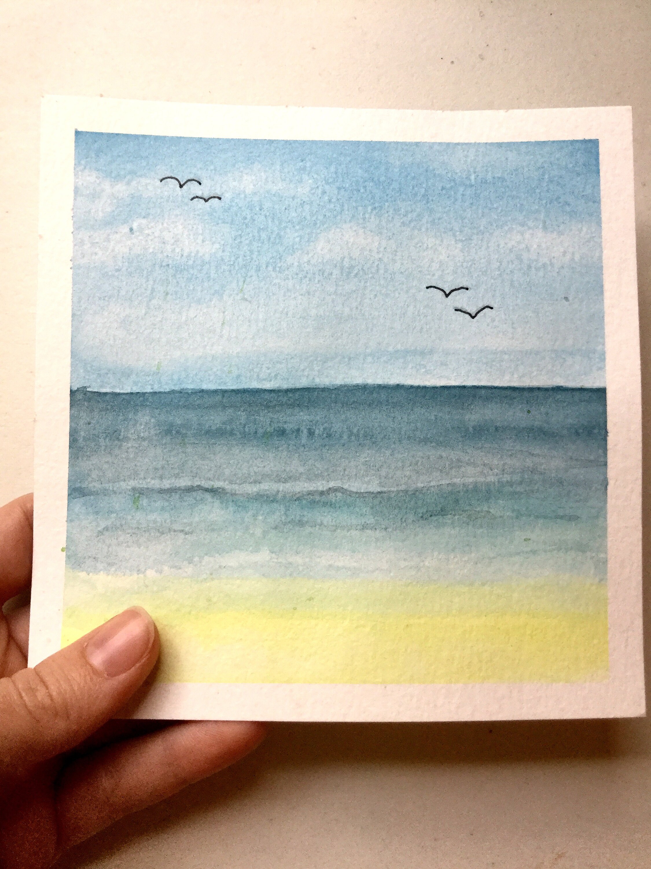Watercolor Beach Painting, Gift for Beach Lovers, Wall Decor, Beach ...
