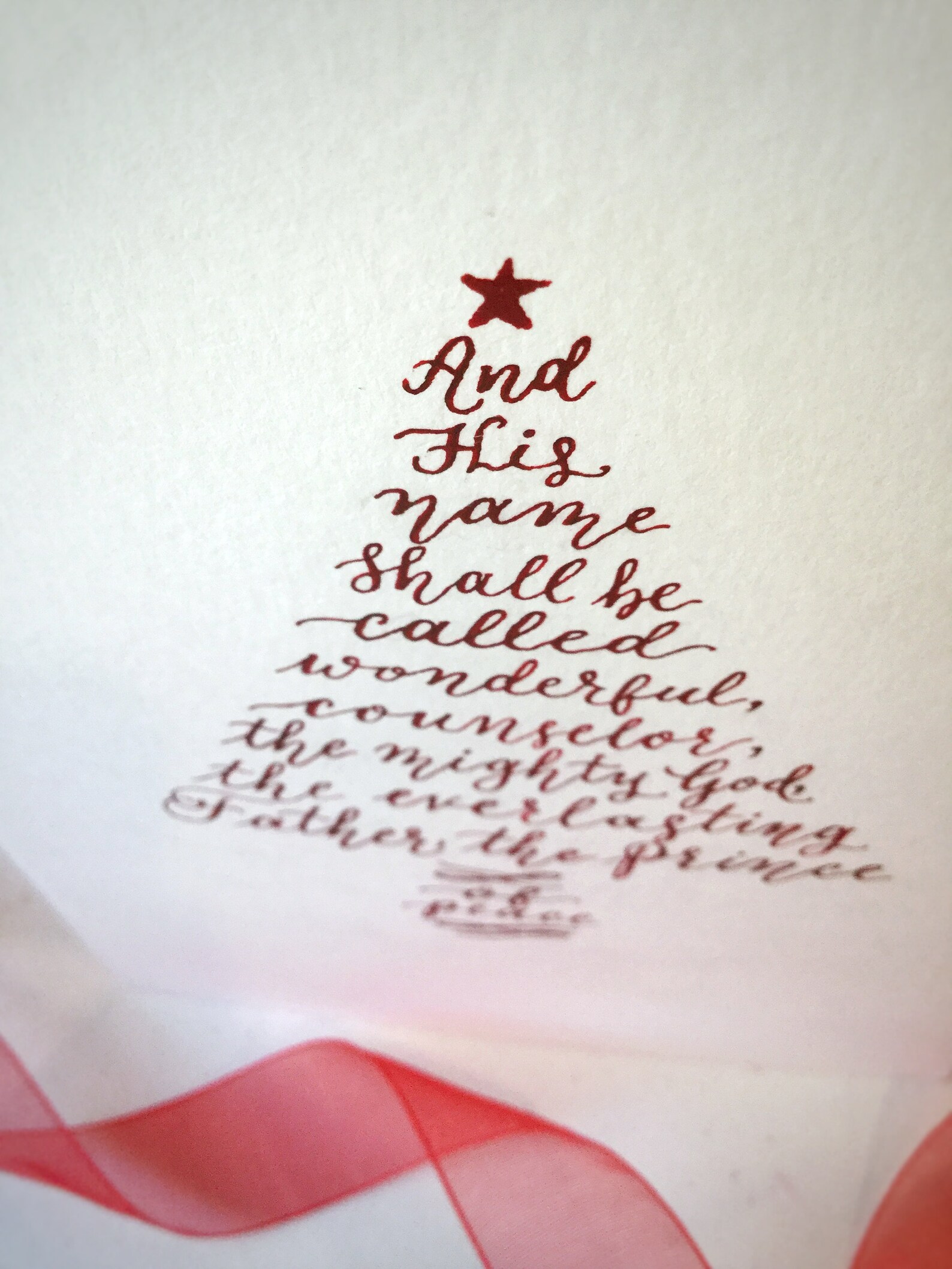 Bulk Christmas Cards, Isaiah 9:6, Calligraphy Holiday Cards, Religious ...