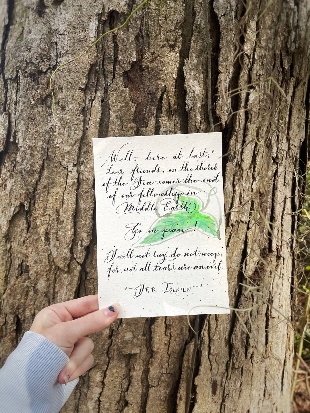 Lord of the Rings Art J.R.R Tolkien the Hobbit Custom Calligraphy ...