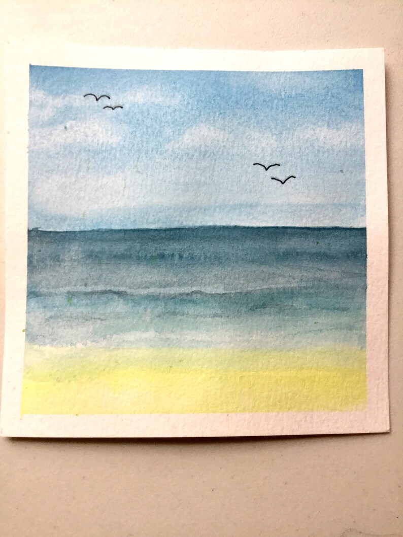 Watercolor Beach Painting, Gift for Beach Lovers, Wall Decor, Beach ...