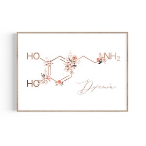 Dopamine Molecule Dopamine Art Print Feel-good Hormone - Etsy