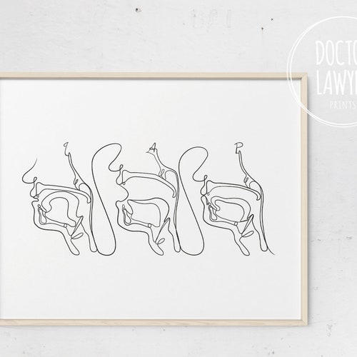 Speech Anatomy One Line Art Speech Language Pathologist Gift - Etsy