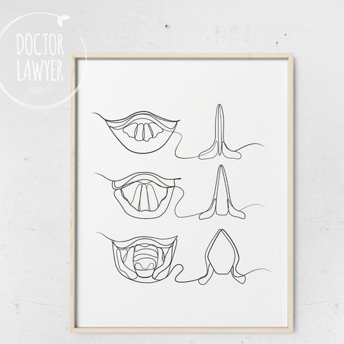 Speech Anatomy One Line Art Speech Language Pathologist Gift | Etsy