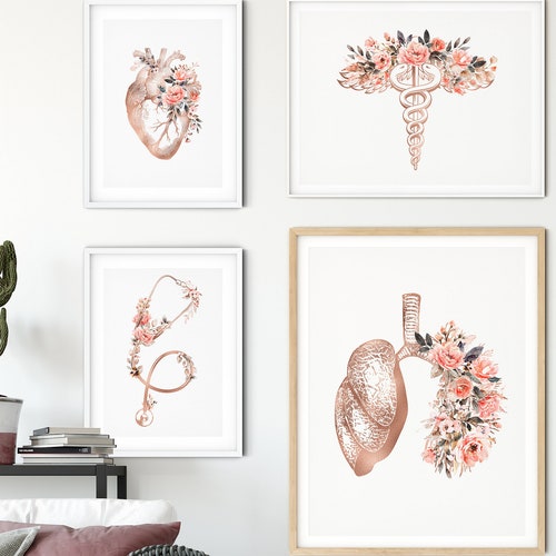 Doctor Office Decor Medical Art Set Doctor Graduation Gift - Etsy