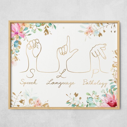 SLP Caduceus One Line Art SLP Print Speech Language - Etsy