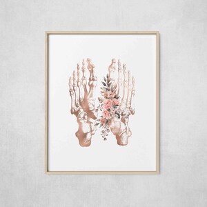 Foot Bones Skeletal Print Podiatrist Wall Art Podiatrist - Etsy
