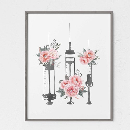 Syringes Print Medical Art Print Nurse Gift Doctor Gift - Etsy