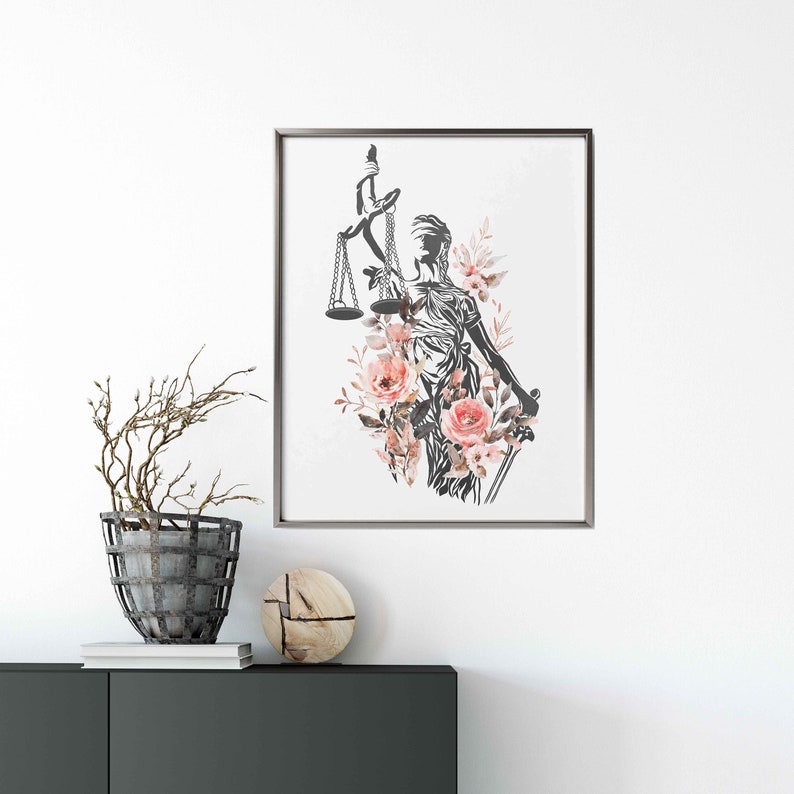 Lady Justice Print Attorney Art Lawyer Gift Law Poster - Etsy