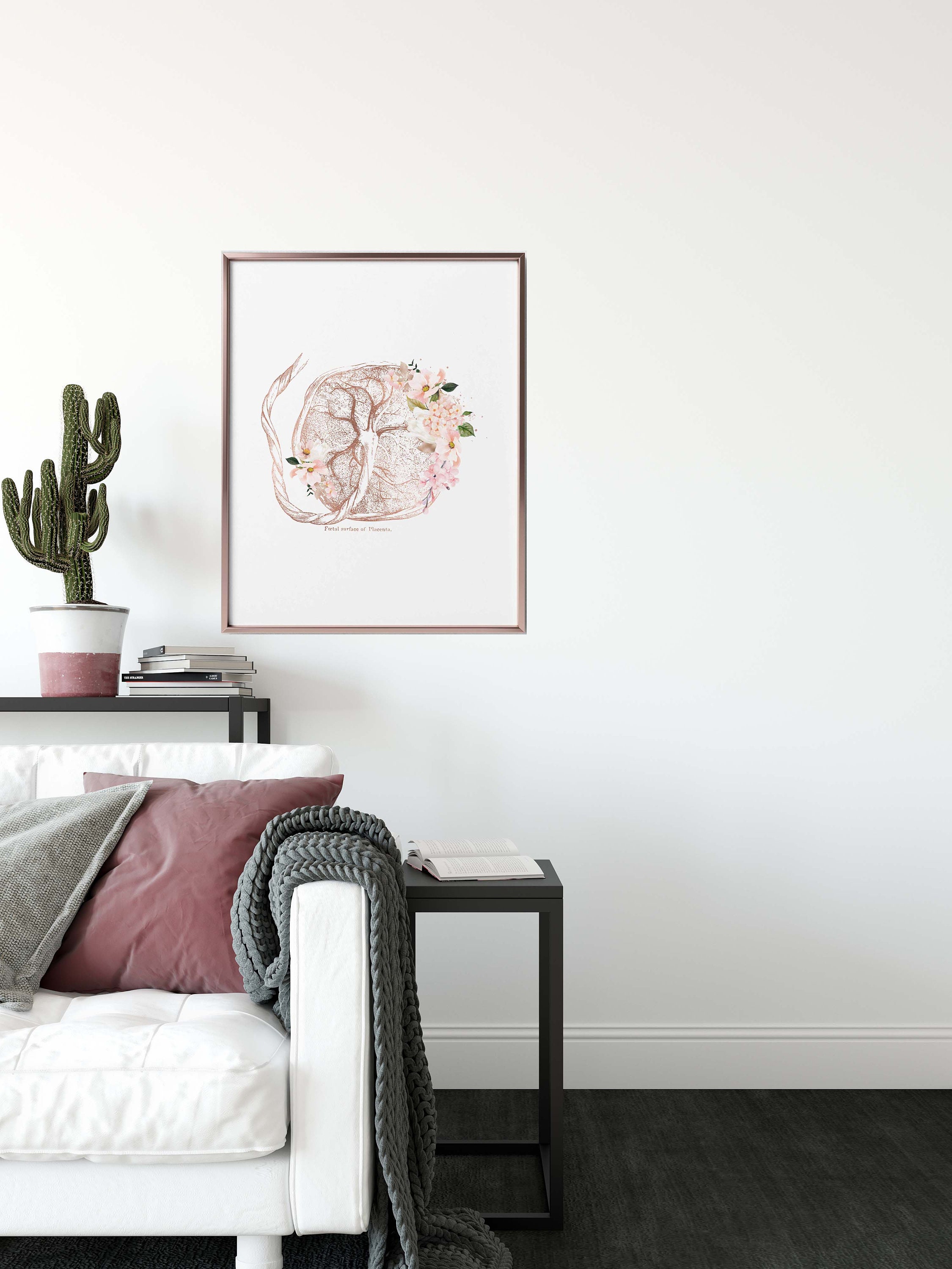 Placenta Fetus Pregnancy Art Womb Art Print Baby Art | Etsy