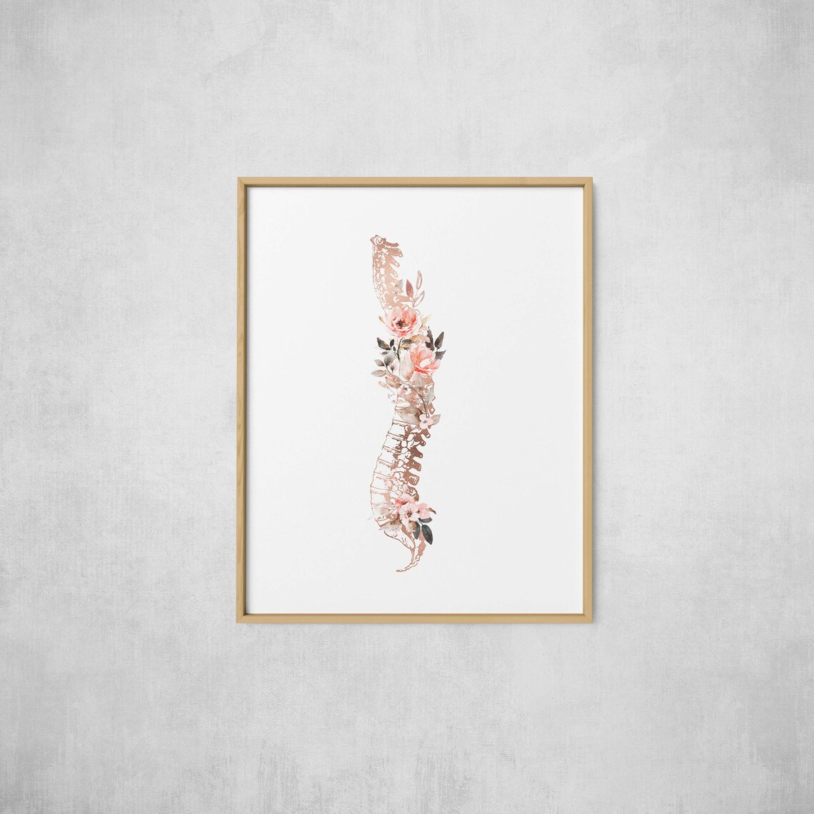 Spine Anatomy Poster Human Spine Print Chiropractor Gift | Etsy