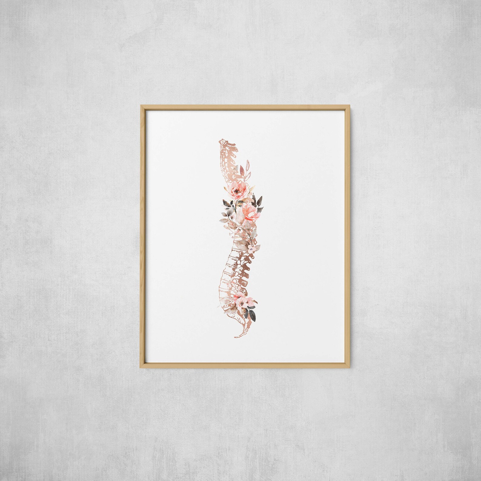 Spine Anatomy Poster Human Spine Print Chiropractor Gift | Etsy
