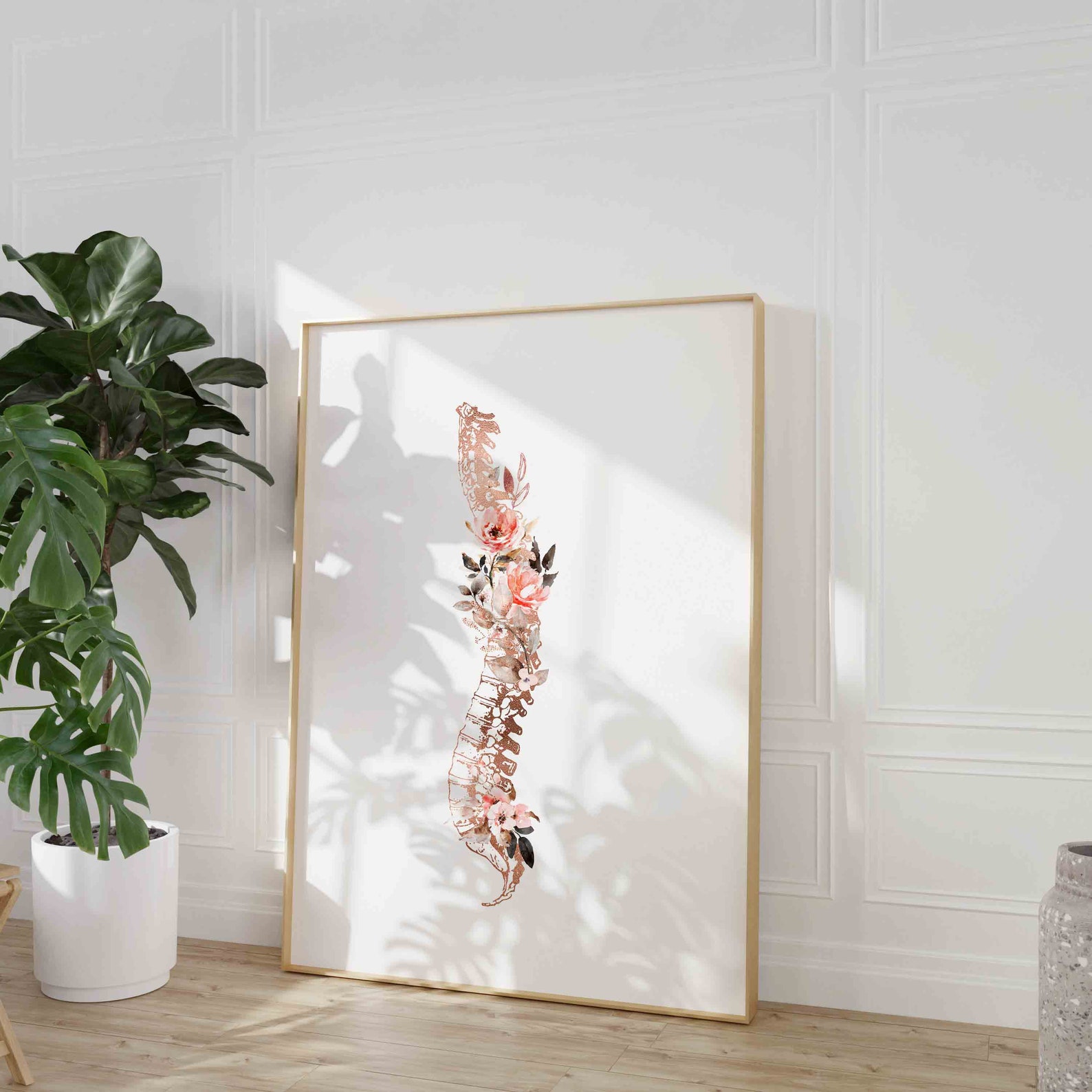 Spine Anatomy Poster Human Spine Print Chiropractor Gift - Etsy