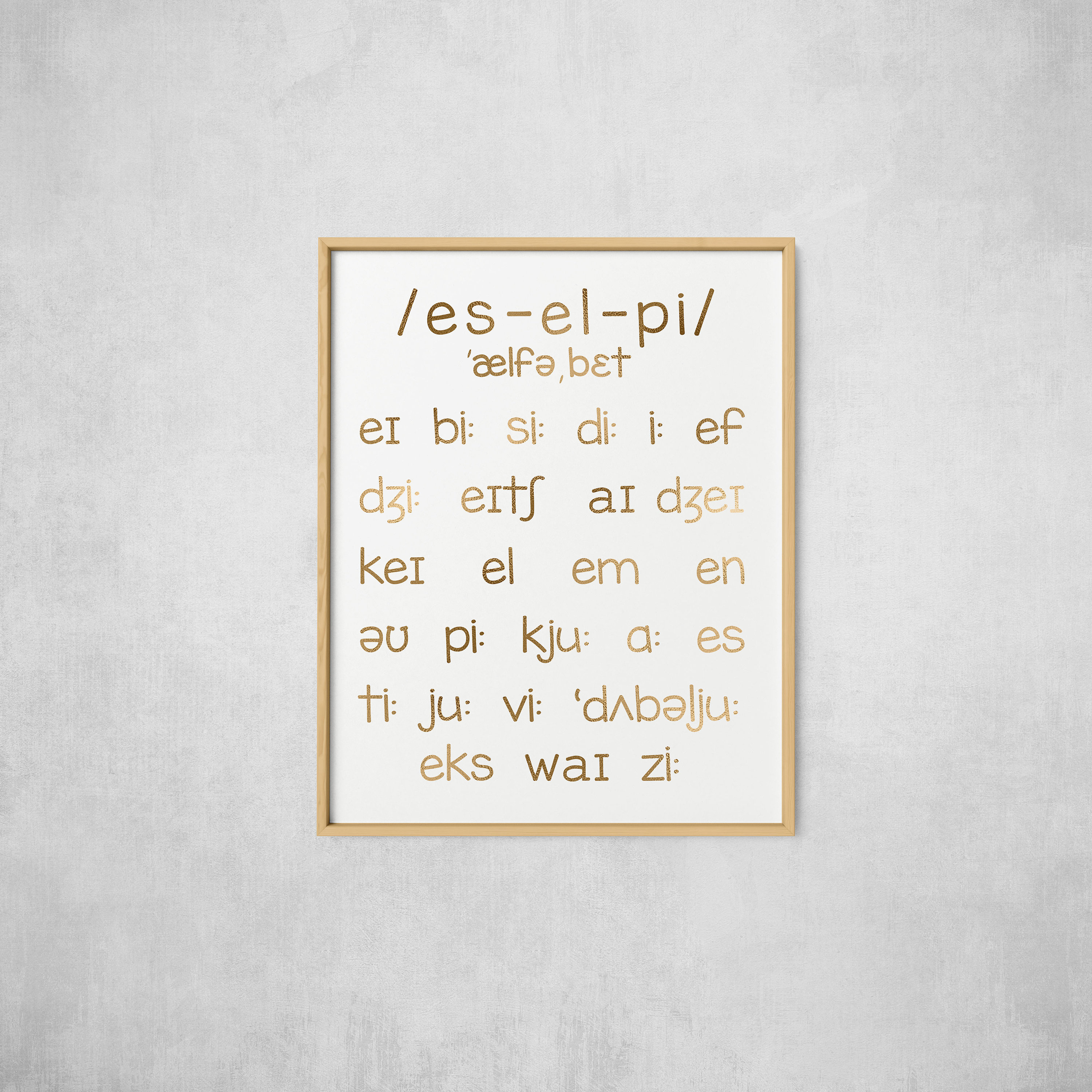 SLP Gift IPA Alphabet Gold Speech Anatomy Art Speech | Etsy