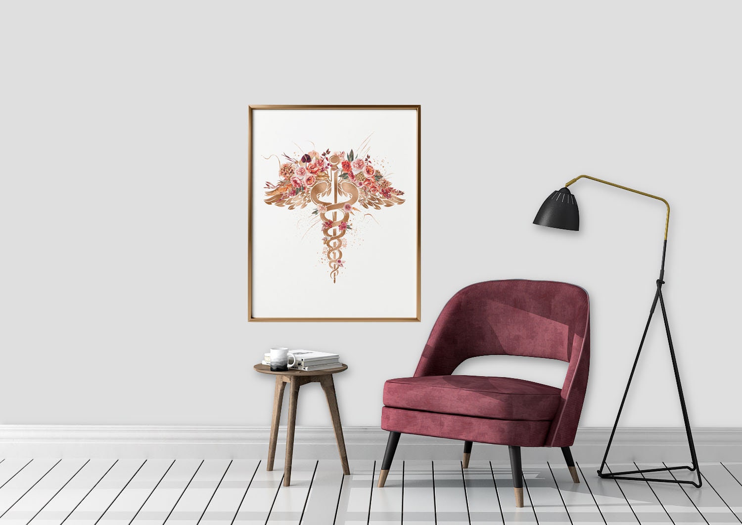 Caduceus Art Print Caduceus Symbol Medical School Graduation - Etsy