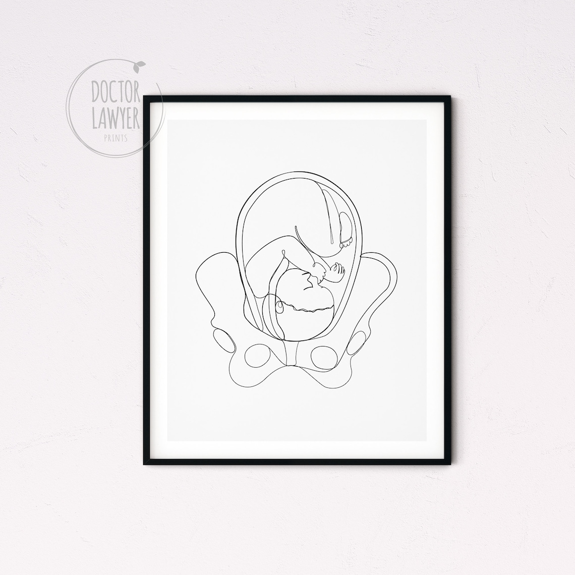 Pregnancy One Line Art Print OBGYN Gift Gynecologist - Etsy