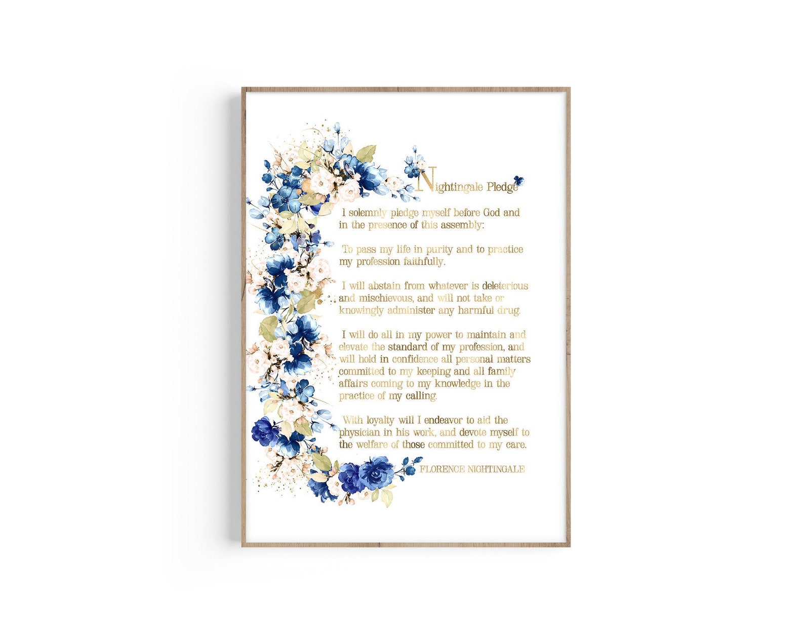 Florence Nightingale Pledge Nurse Art Print Nurse Graduation - Etsy