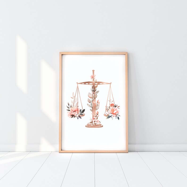 Scales of Justice Art Attorney Print Lawyer Gift Law - Etsy